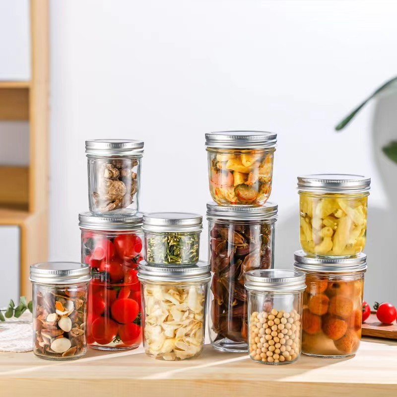 Mason Jars with Airtight Lids Clear Glass Regular Mouth Canning Jars ...
