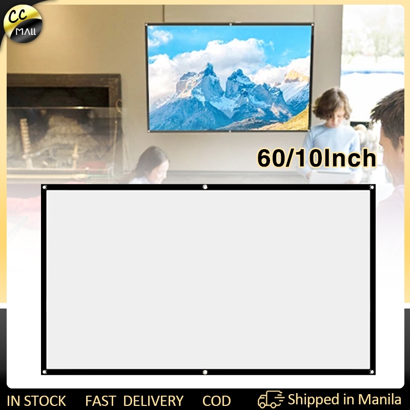 Soft Screen Portable Projector Screen Foldable 60 Inch-100 Inch Thicken ...
