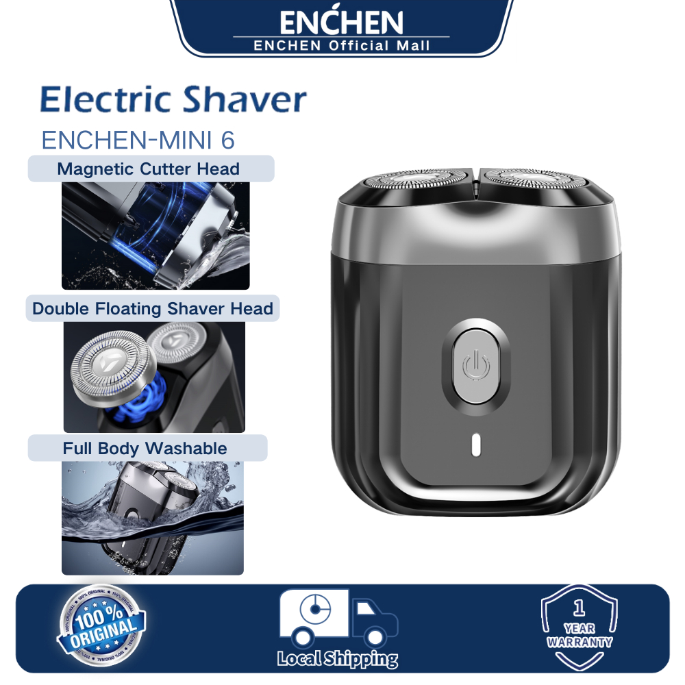 Enchen Electric Shaver Mini 6 Magnetic Cutter Head Portable Shaver Dual ...