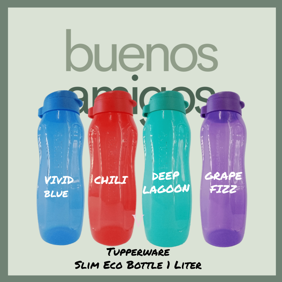 Tupperware SLIM Eco Bottle 1Liter | Shopee Philippines