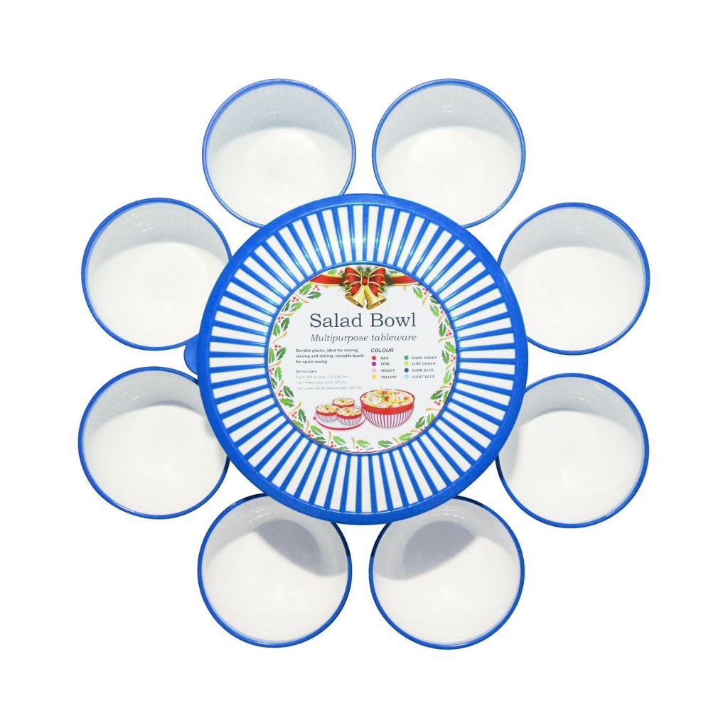 10 IN 1 SALAD BOWLS PAN FOR CHIRSTMAS PARTY/GATHERING | Shopee Philippines