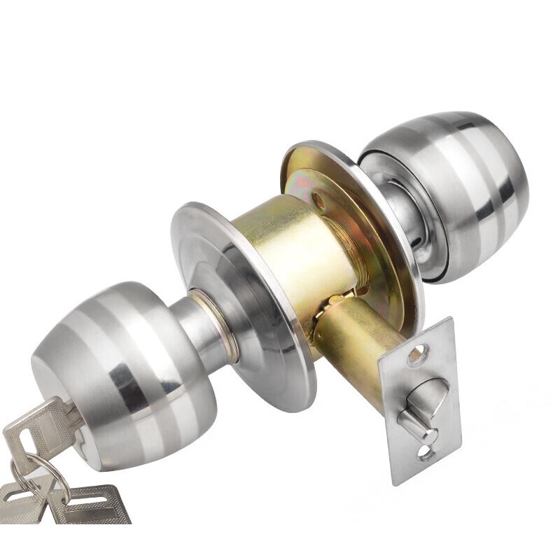 Stainless Steel Ball Lock Indoor Door Knob For Bedroom Heavy Duty Lock ...