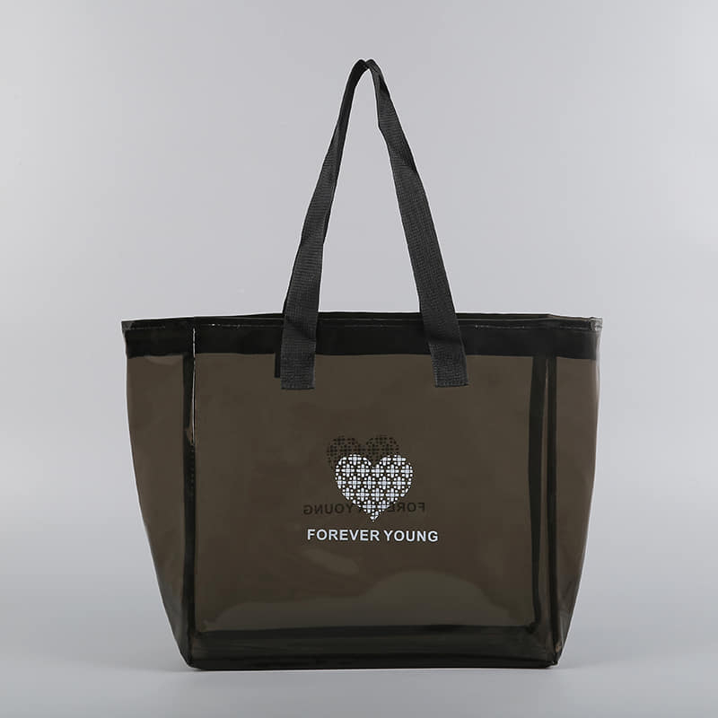 PVC Transparent Colored Tote Bag Shoulder Bag Waterproof Bar exam Bag ...