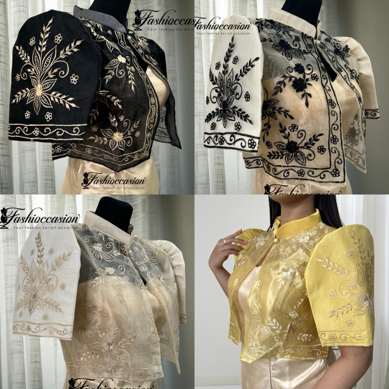 Filipiniana Mestiza MC BOLERO SOL Chinese Collar | Shopee Philippines