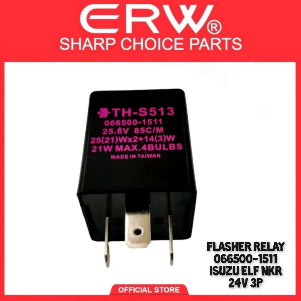 FLASHER RELAY ISUZU ELF NKR 24V 3P Replacement part no:.( 066500-1511 ...