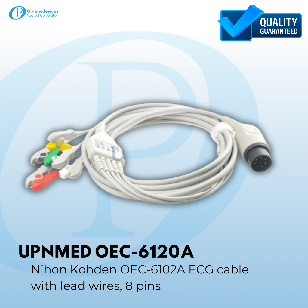 [UPNMED] OEC-6120A (Nihon Kohden OEC-6102A ECG cable with lead wires, 8 ...
