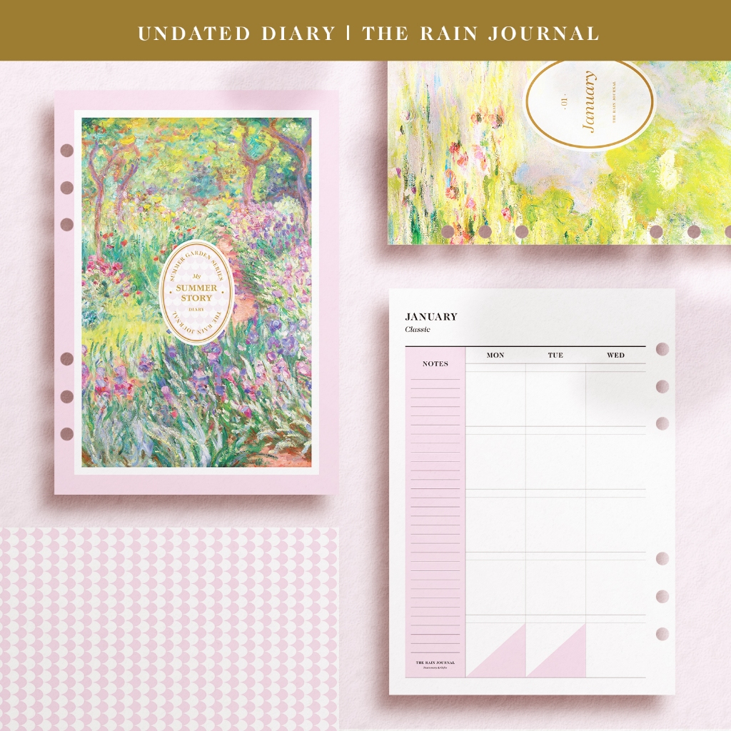 My Summer Story Diary (Undated) for 6 Ring Binder, Undated Planner ...