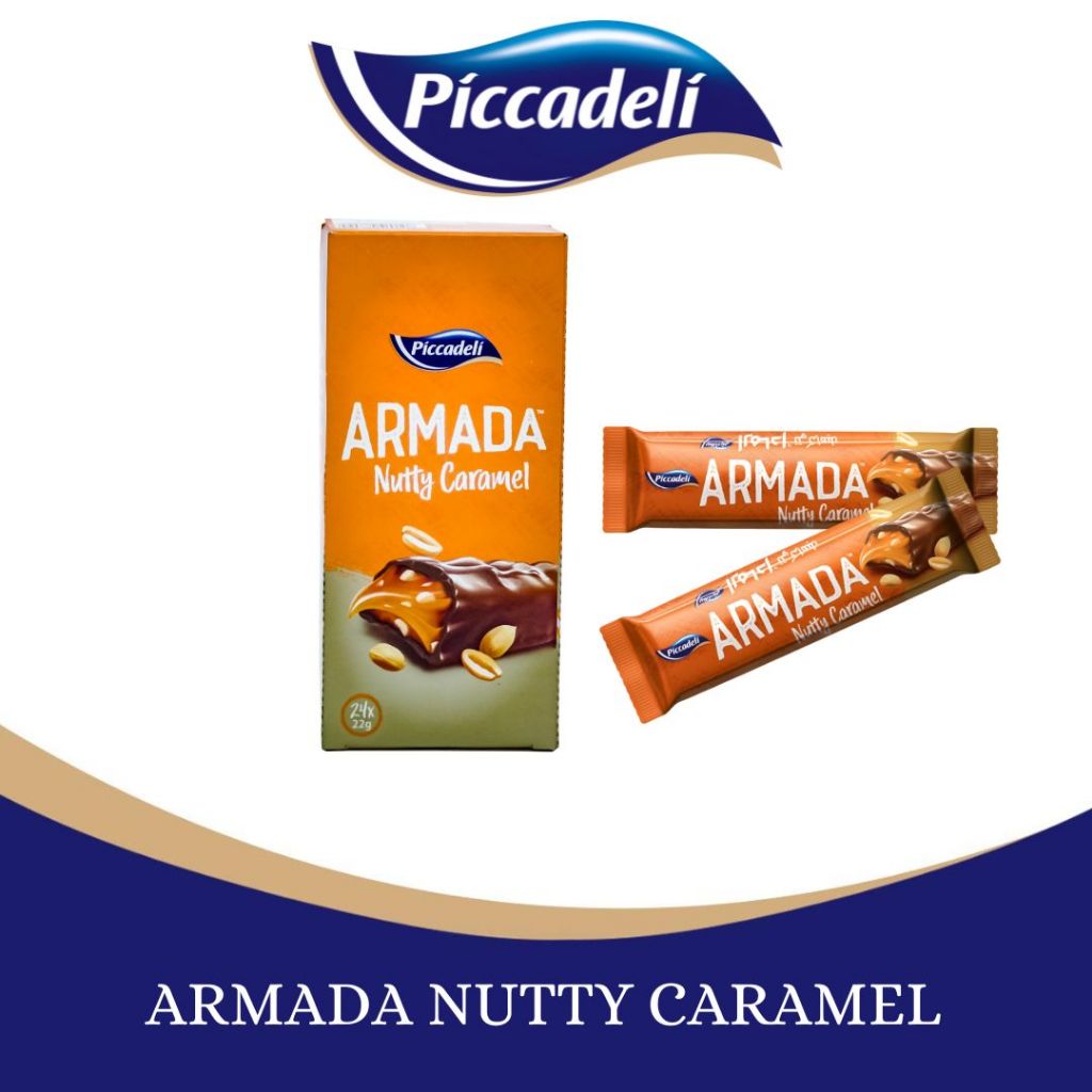 Piccadeli Armada Nutty Caramel Chocolate Bar 24x22g | Shopee Philippines