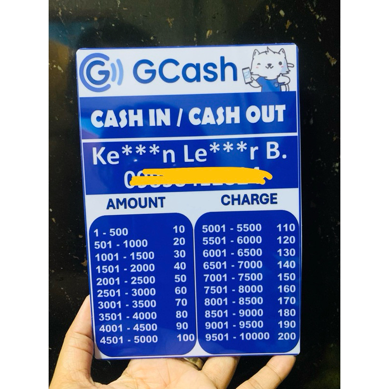 GCASH RATE PVC AND LAMINATED | Shopee Philippines