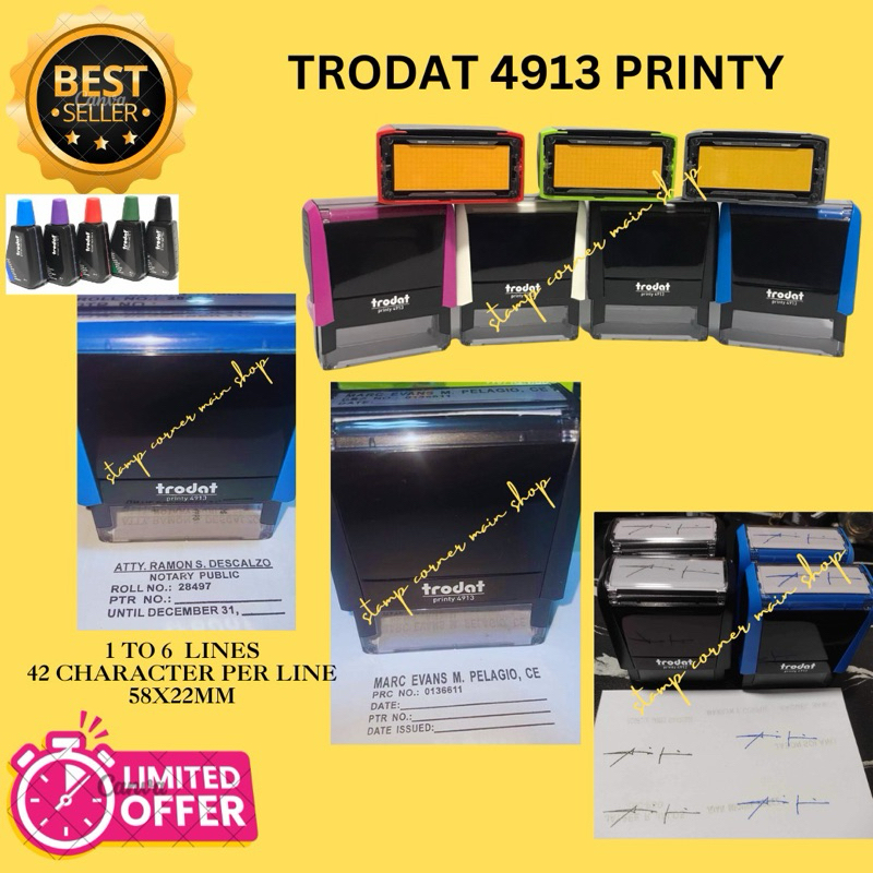 PERSONALIZED STAMP SELFINKING TRODAT 4913 | Shopee Philippines