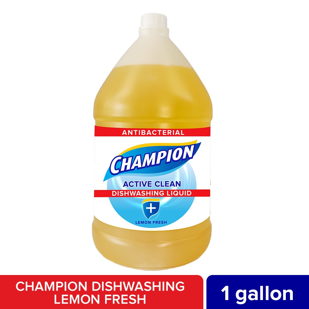 Champion Dishwashing Liquid Lemon Fresh 1 Gallon | Shopee Philippines