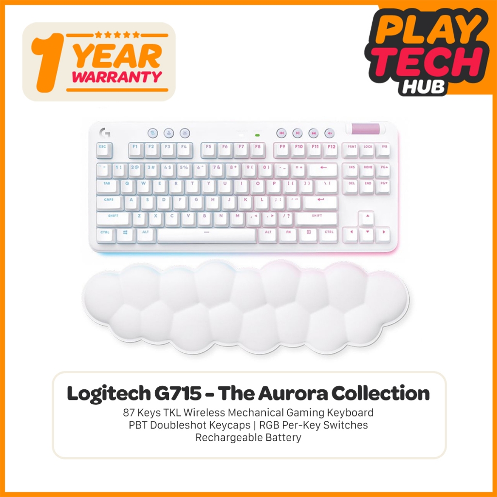 Logitech G715 TKL Wireless Mechanical Gaming Keyboard - Off White The ...