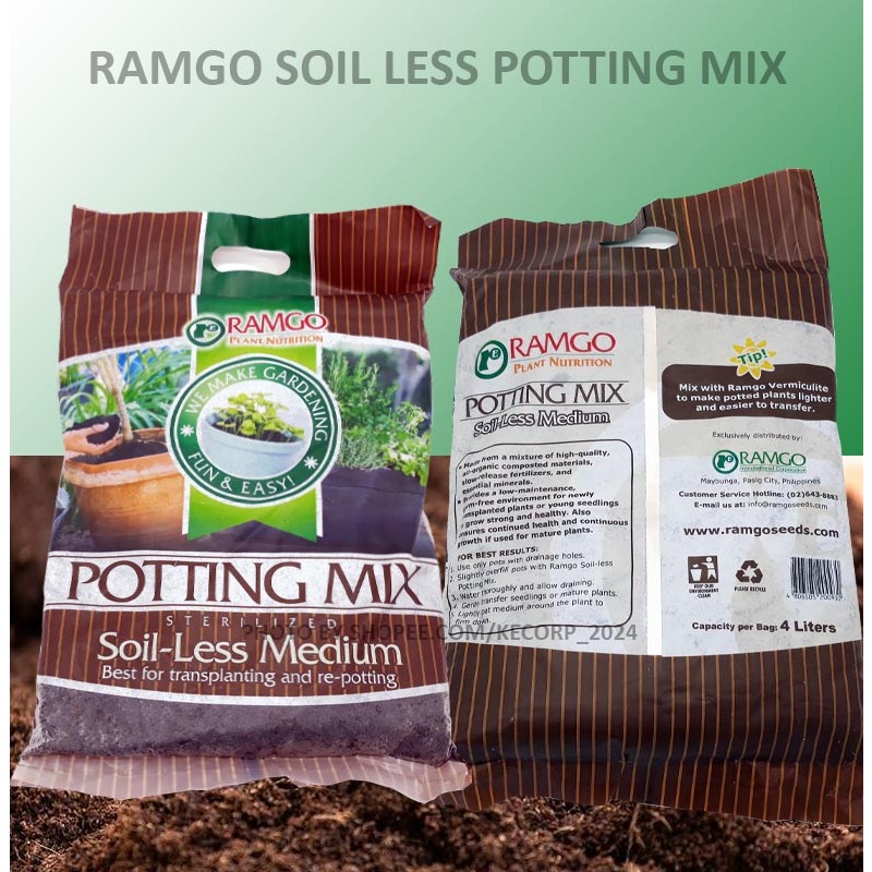 Soil-less Potting Mix Medium by Ramgo Approx 2kg 4L_kc241207 | Shopee ...