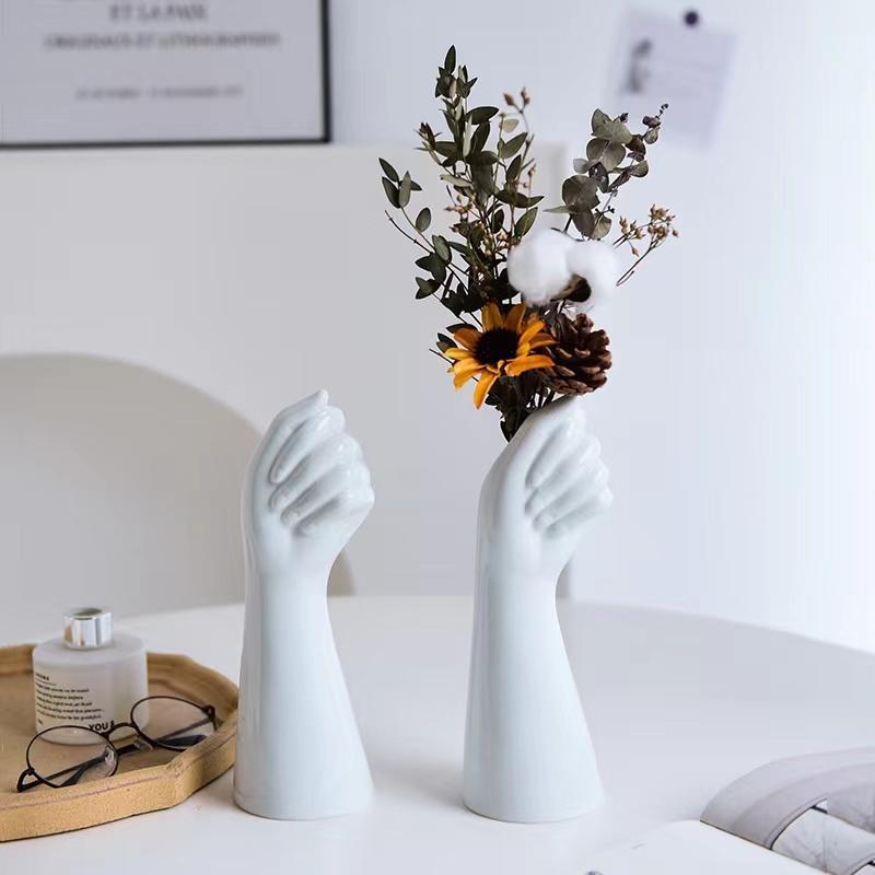 Hand Bud Flower Vase for Decor Floral Arrangement Table Decorative Vase ...