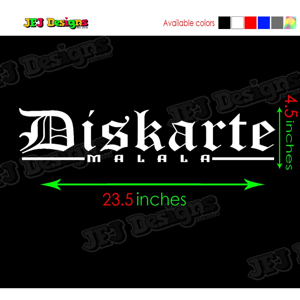 DISKARTE MALALA ORIGINAL DESIGN Cutout sticker 23.5 inches | Shopee ...