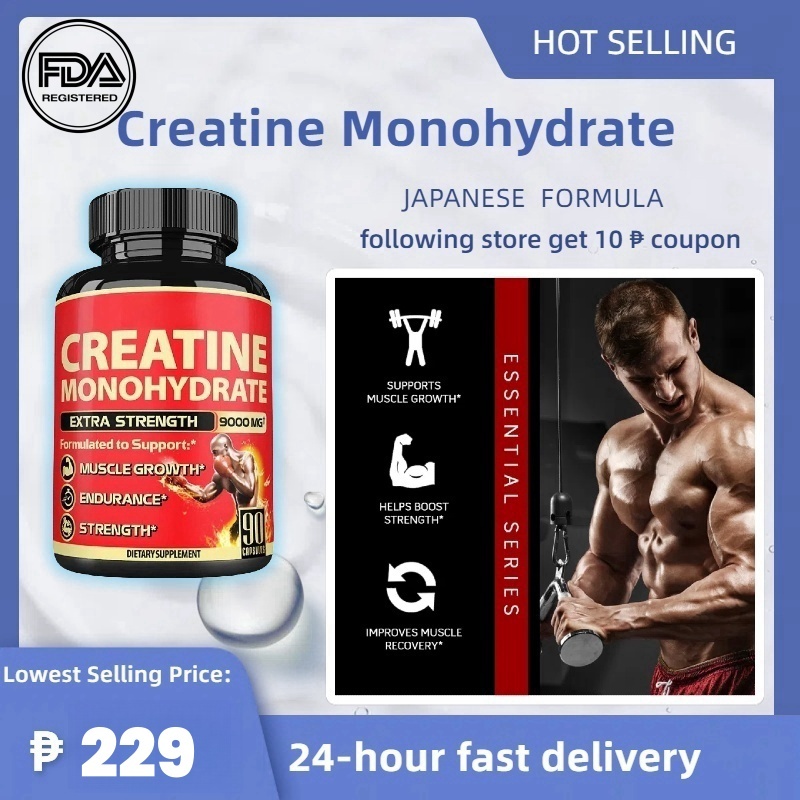 60 Caps Creatine Monohydrate For Muscle Mass Strength And Performance ...