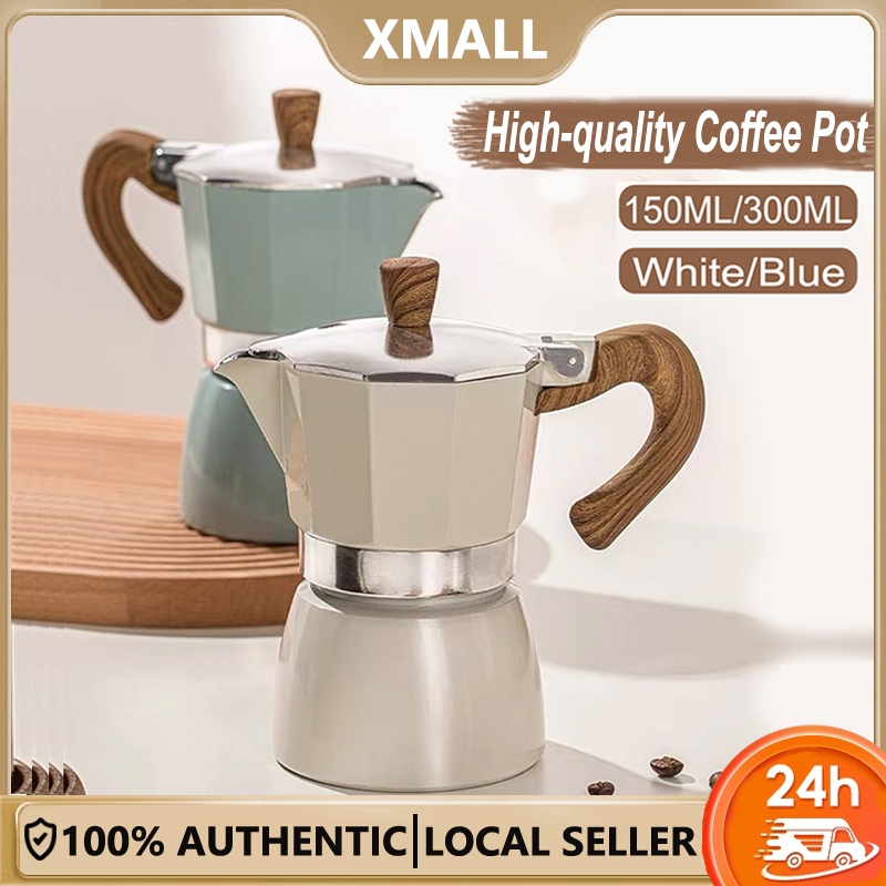 150/300ML Moka Pot Wooden Handle Coffee Maker Food Grade Household ...