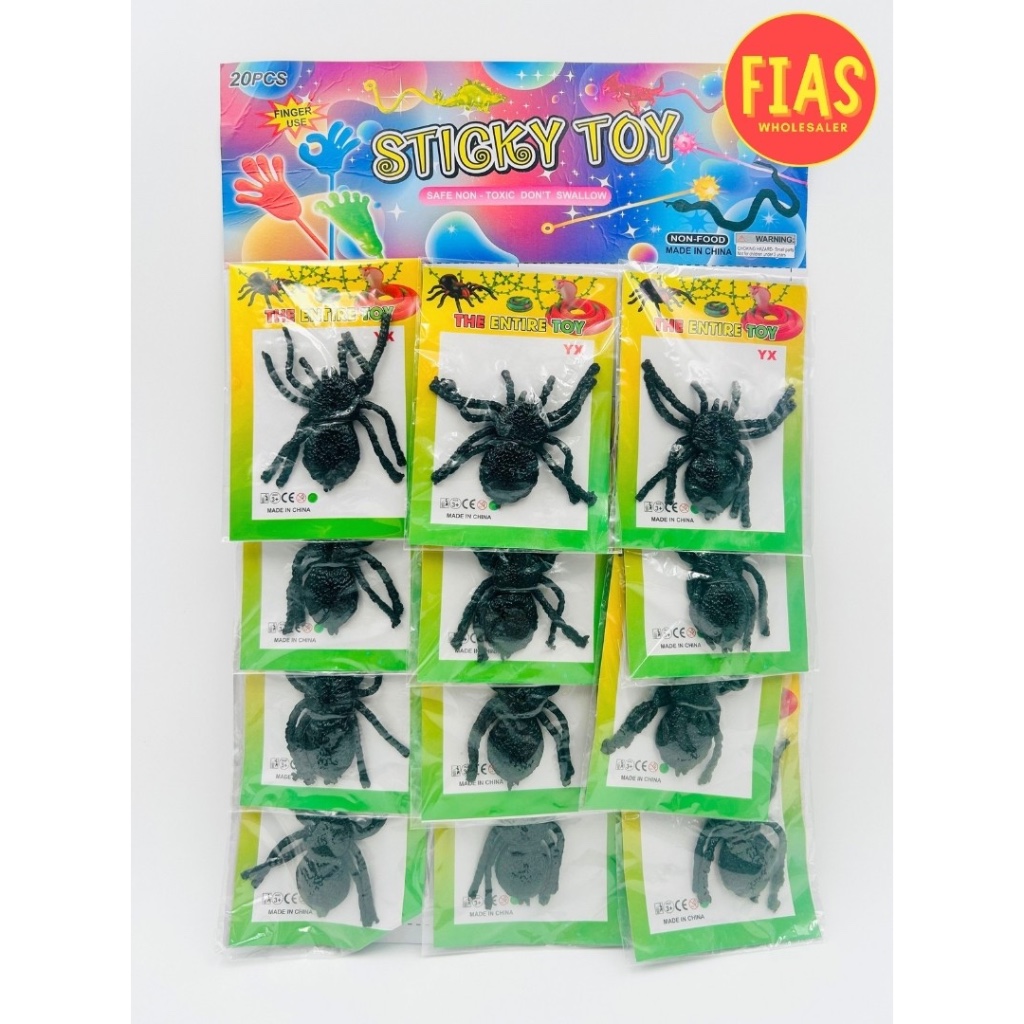 12 pcs Big Scary Spider Sticky Toy | Shopee Philippines