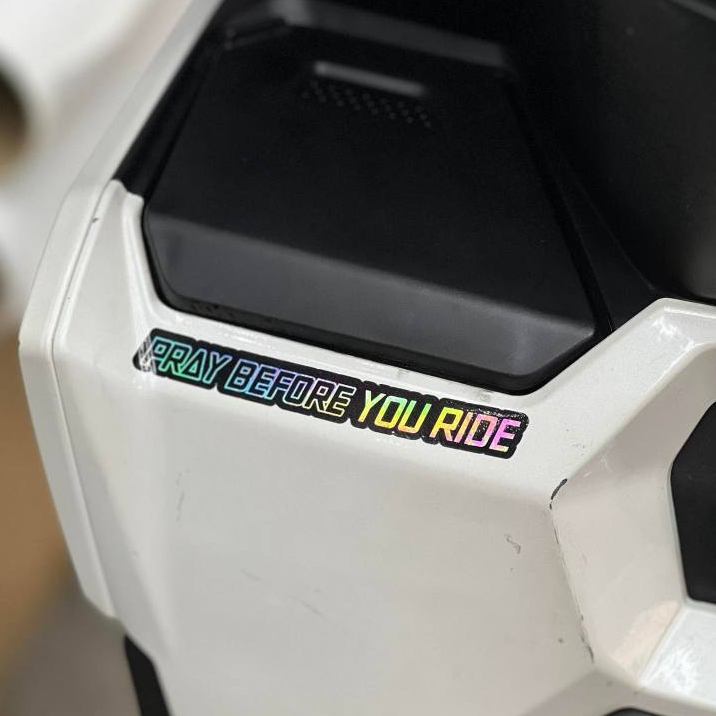 Design 3 Pray Before You Ride Printed Decals (VERSION 2) | Shopee ...