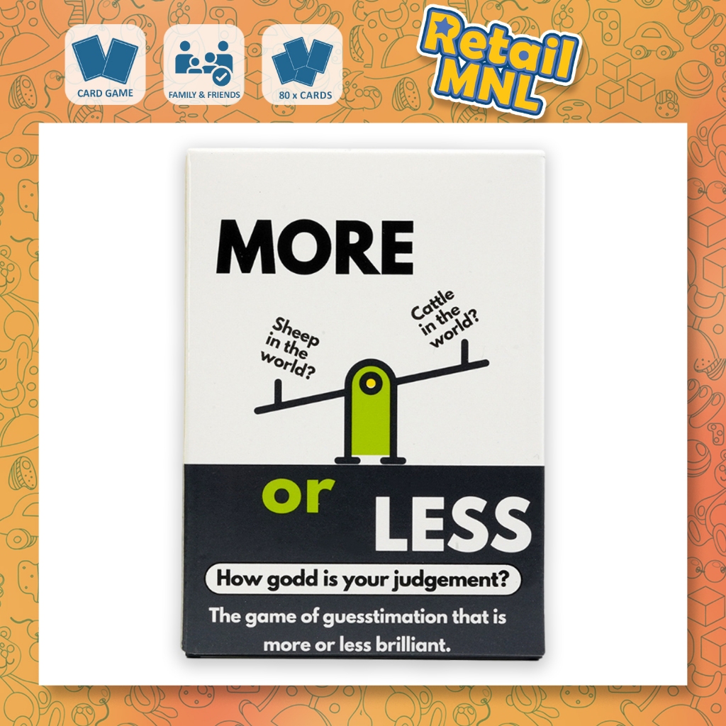 Retailmnl More or Less: Educational Card Game for Kids and Families ...