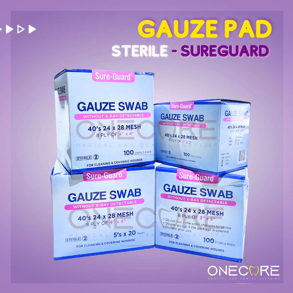 Sure-Guard Gauze Swab/ Gauze Pad ( Sterile)8ply (SOLD PER BOX) 100's ...