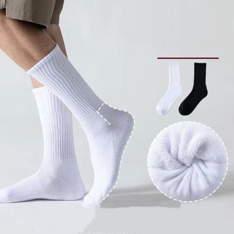 Towel Bottom Basketball Socks High Cut Breathable Non-slip Cotton ...
