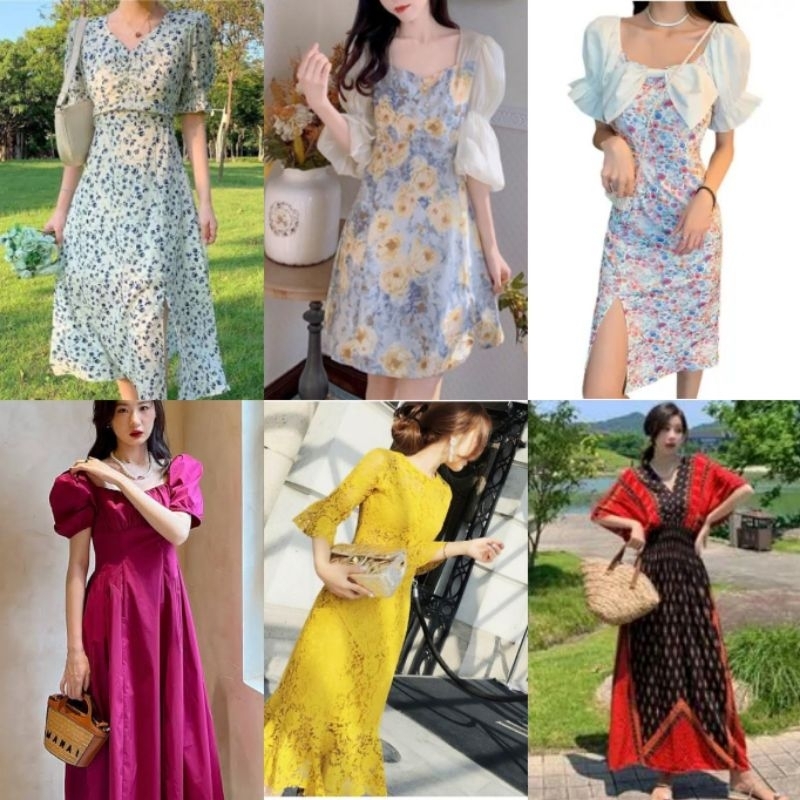 Korean maxi dress/formal dress | Shopee Philippines