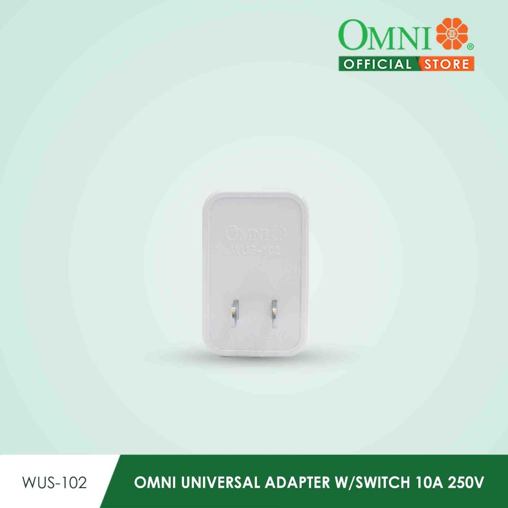OMNI Universal Adapter w/Switch 10A 250V - WUS-102-PK | Shopee Philippines
