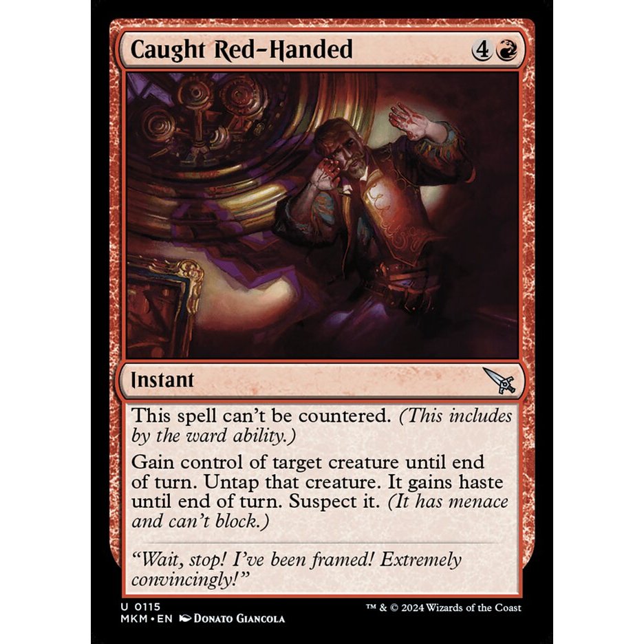 Magic the Gathering - Caught Red-Handed - MTG Red - MKM - NM (_BKR ...