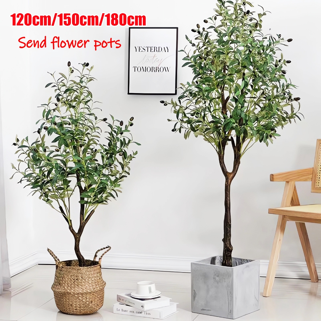 【Same as the Real】4ft 5ft 6ft Artificial Olive Tree Plants Big Size ...