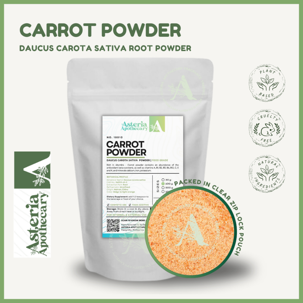 Carrot Powder 30g & 100g - Asteria Apothecary | Shopee Philippines