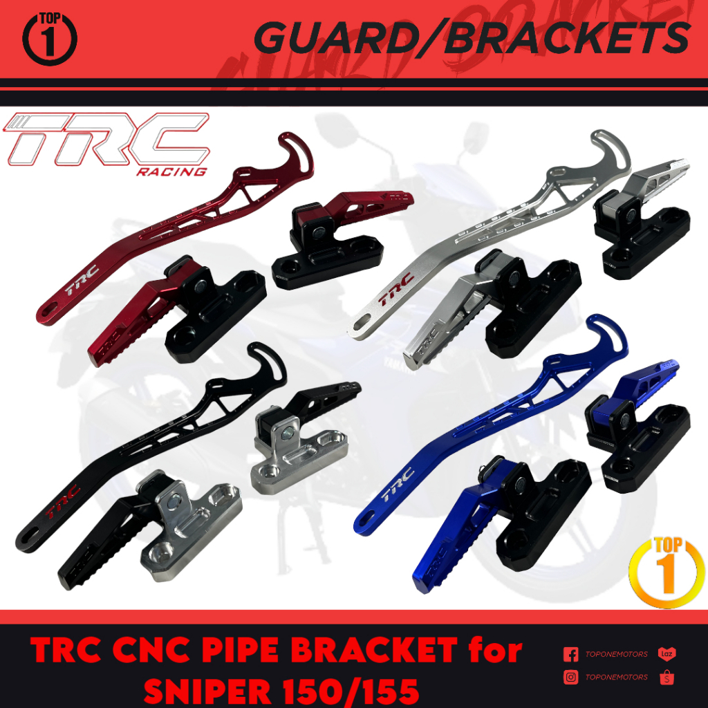 TOP1 PH TRC Pipe Bracket with Footrest Alloy for Yamaha Sniper 150/155 ...