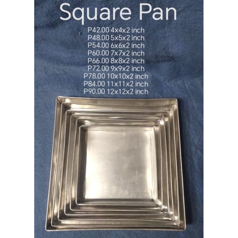 Square Pan / Brownie molder / Square Tray Aluminum Molder | Shopee ...