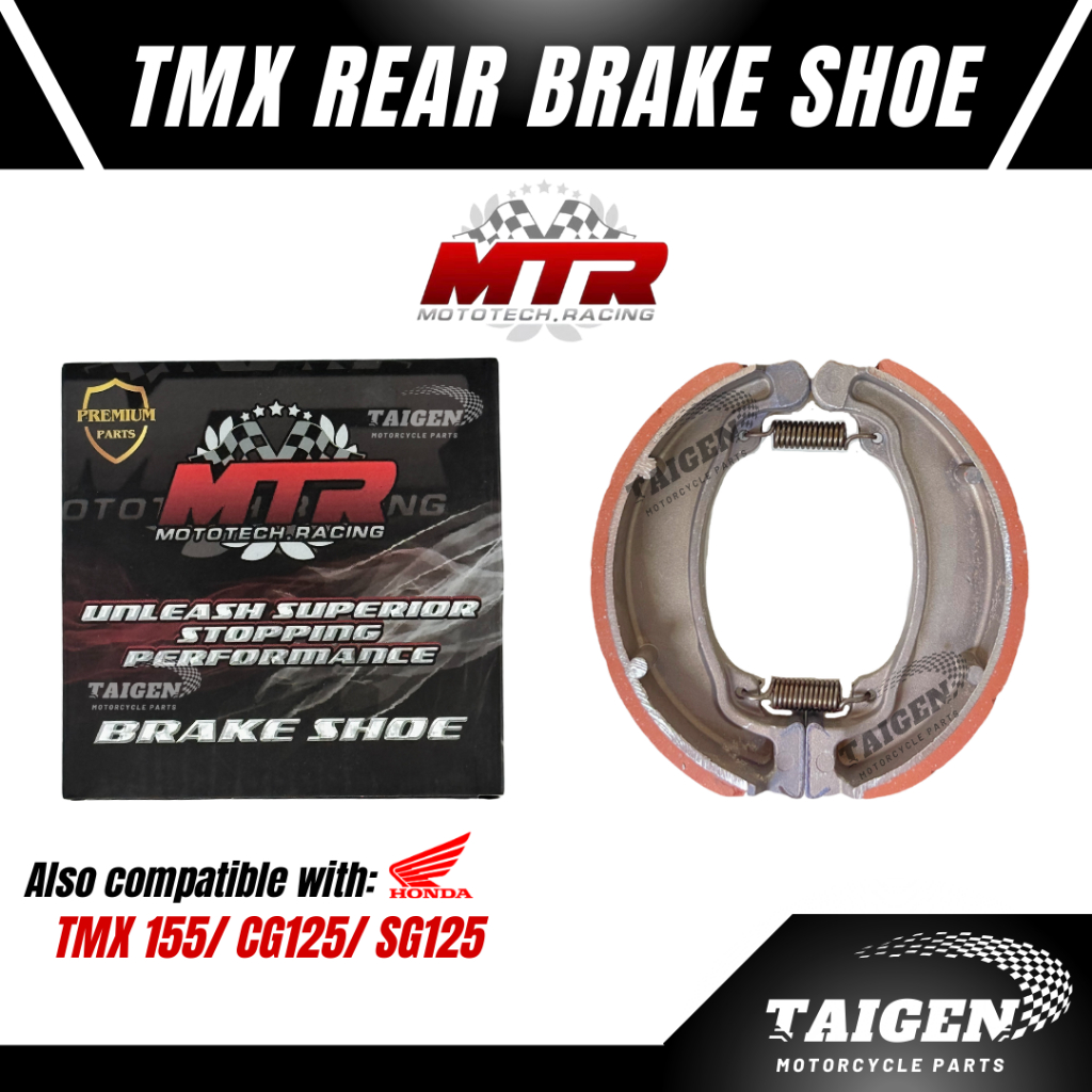 JAPAN QUALITY MTR TMX Rear Brake Shoe ( TMX155 SG125 CG125 ) | Shopee ...