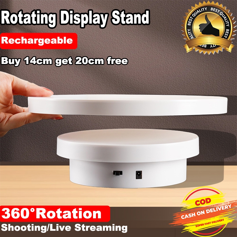 Rotating display stand Degree tiny 360 Rotating Rechargeable product ...