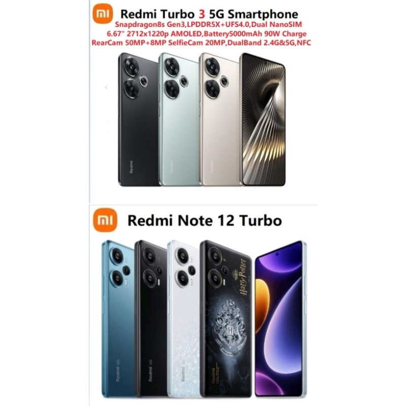 Redmi Turbo3 / Note 12 Turbo 3 5G Android Smartphone No COD | Shopee ...