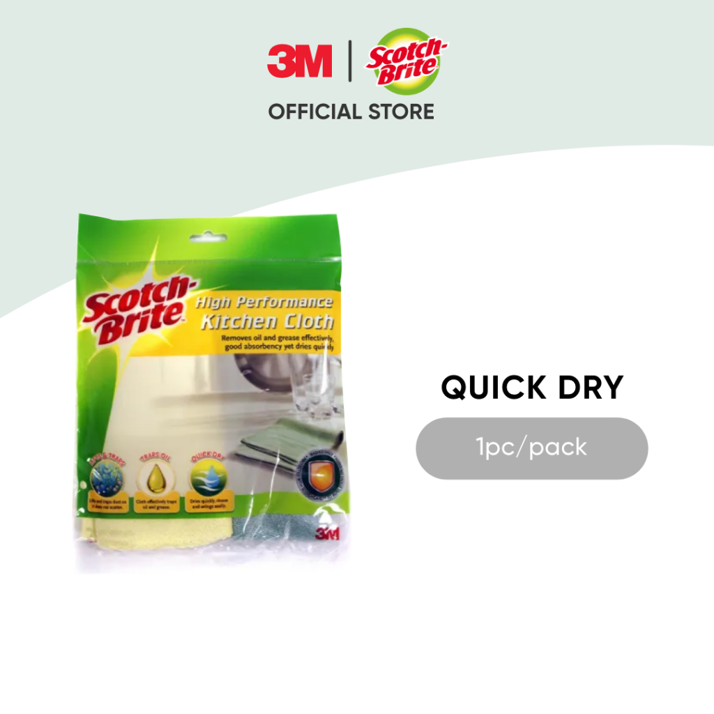 3M™ Scotch-Brite® High Performance Kitchen Cloth, Quick Dry, 2pcs/pack ...