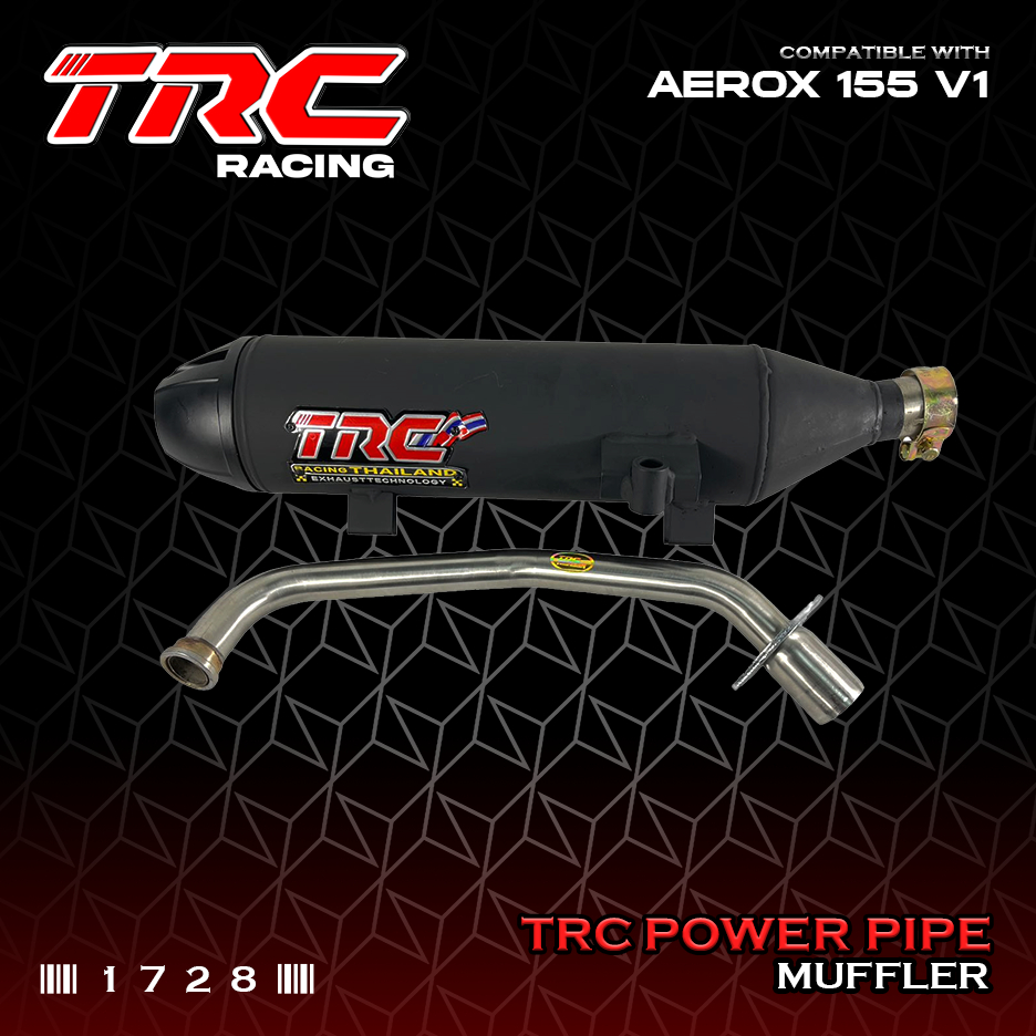 TRC Racing Yamaha Aerox v1 Power Pipe Muffler Exhaust with Removable ...