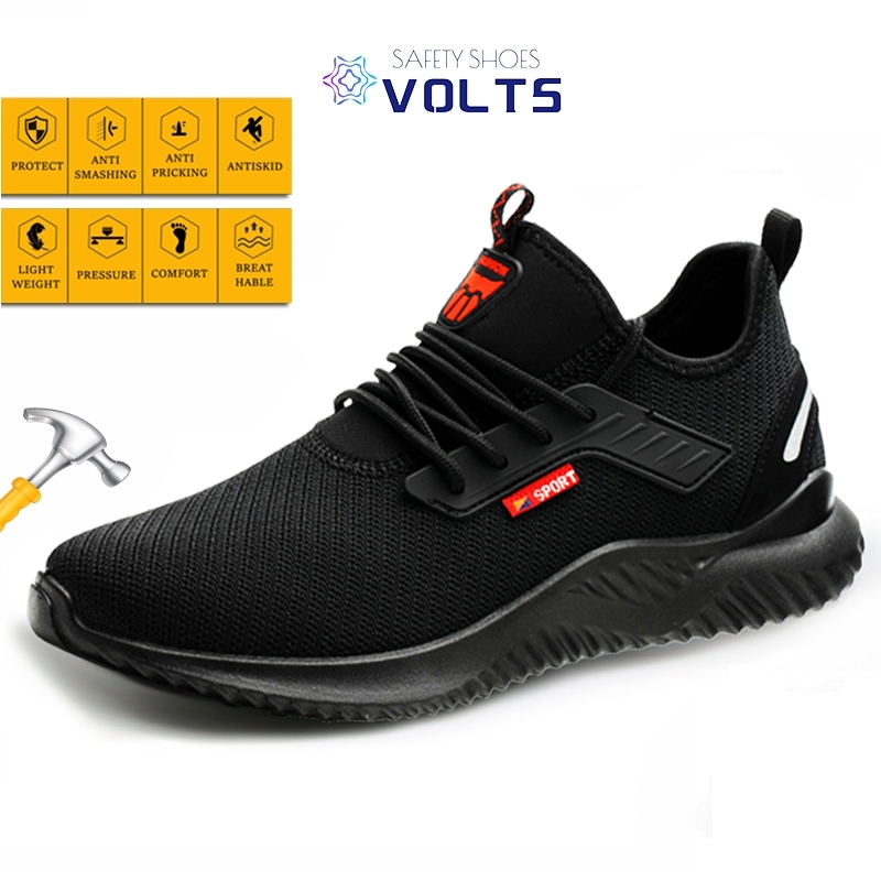 VOLTS Ultra light soft soled men's safety shoes,anti impact protective shoes steel toe shoes for ...