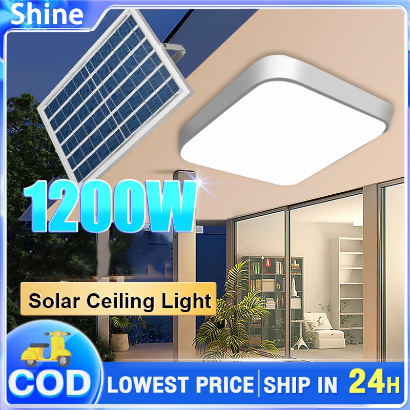 solar ceiling light 600W solar light outdoor waterproof 3 colors indoor ...