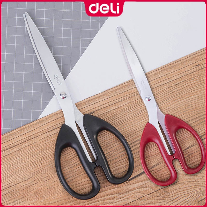Deli Scissors Stainless Steel School Handmade Stainless Scissors Office ...