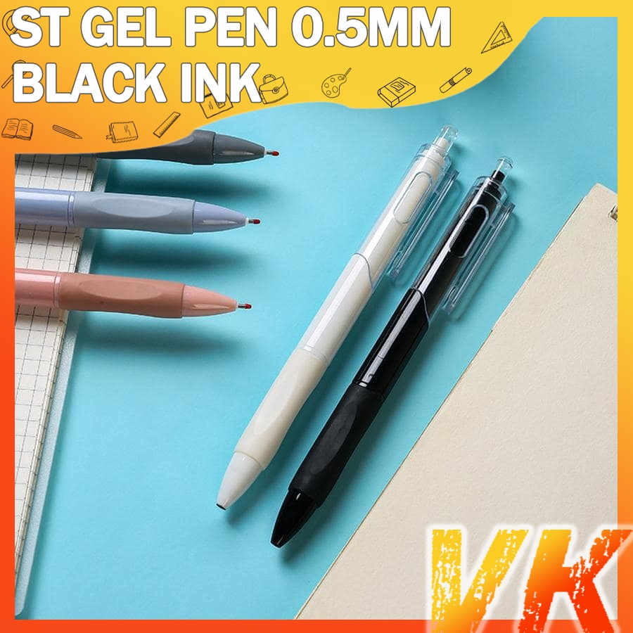 VK Gel Pen 0.5mm ST Tip School Supplies Black Ink Stationery Sing Pen ...