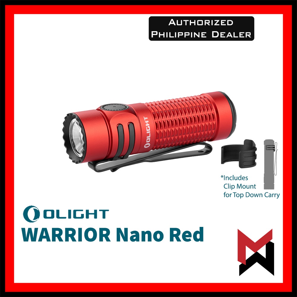 Olight - Warrior Nano RED - LED Flashlight | Shopee Philippines