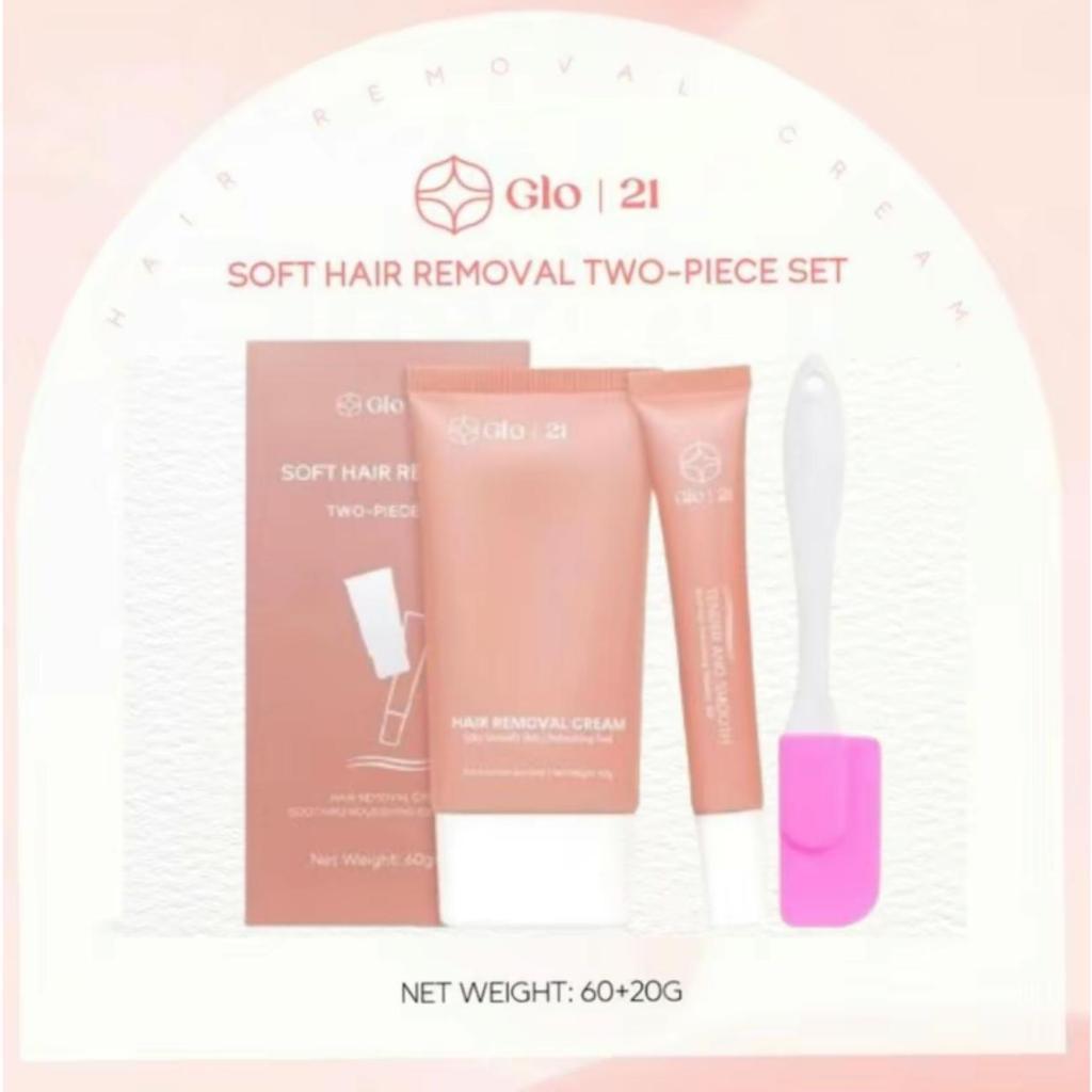 Glo-21 SOFT HAIR REMOVAL PAINLESS CREAM 60+20g PACKAGING TWO-PIECE SET ...
