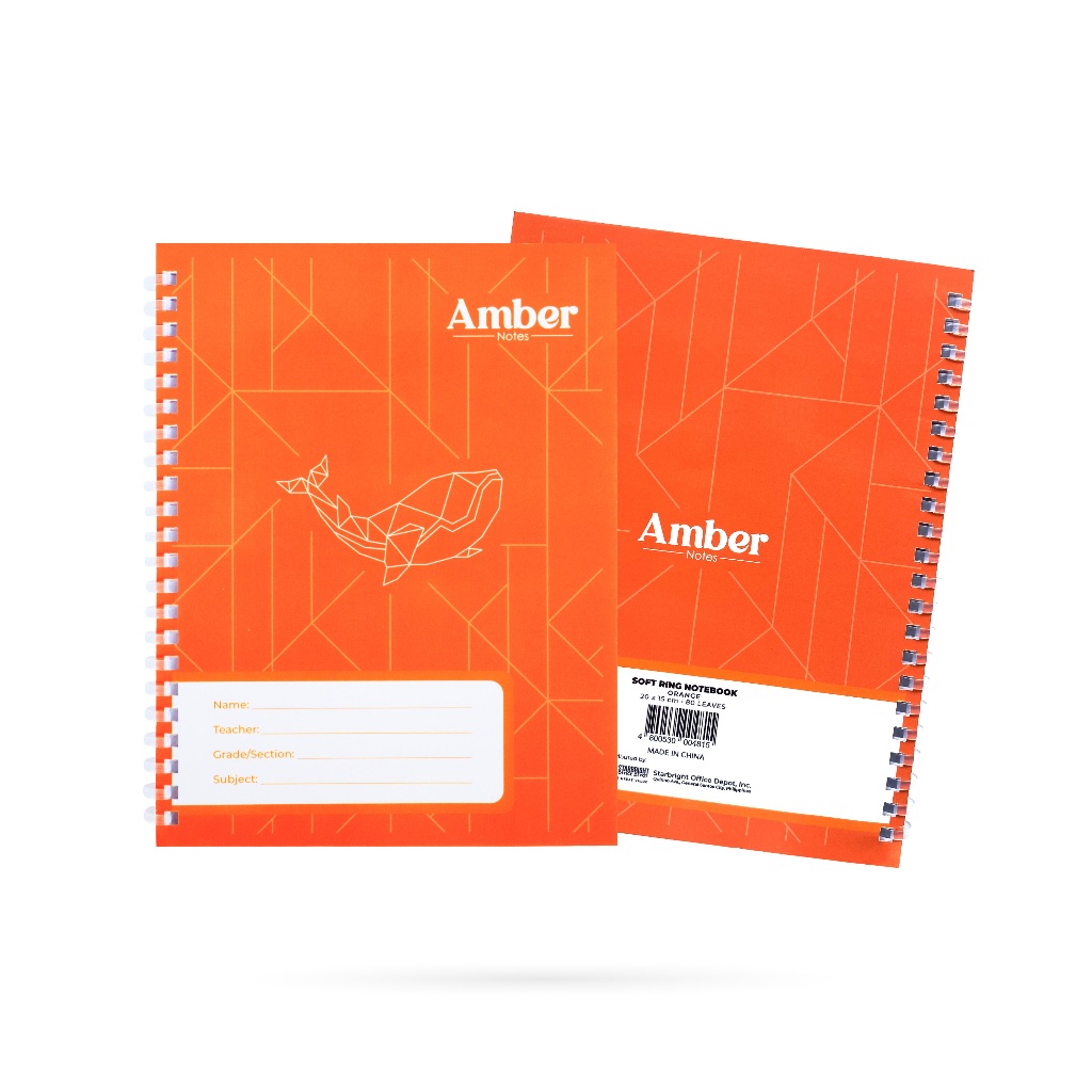 AMBER NOTES Soft Ring Notebook Color Coding 20cm x 15cm WITH COVER ...