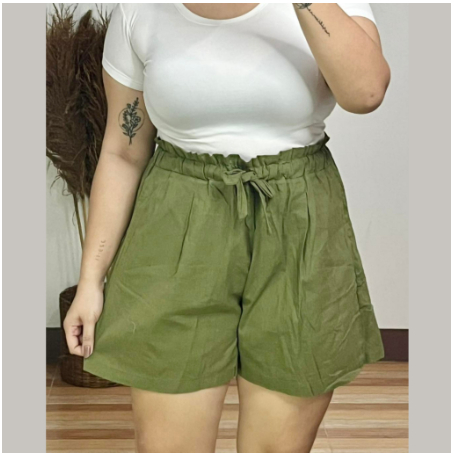 PRETTY WRAP - PLUS SIZE PAPER BAG SHORTS OVERSIZED NEW ITEMS GARTERIZED ...