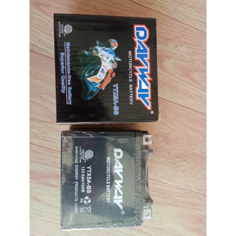 DAYWAY 5A FOR RAIDER 150 AND HONDA CLICK original battery | Shopee ...