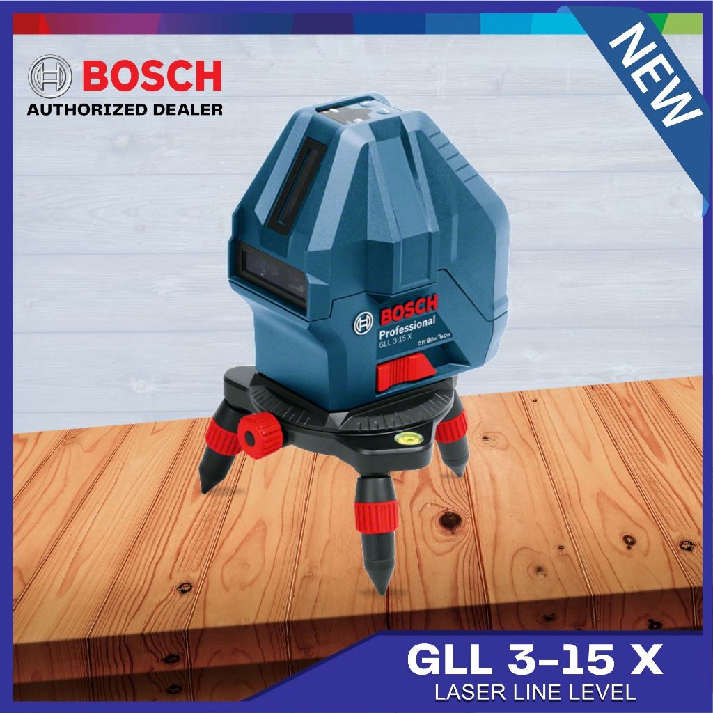 Bosch GLL 3-15X 3 Line 15m Range, Tripod Thread: 5/8", 4 x AA Line ...