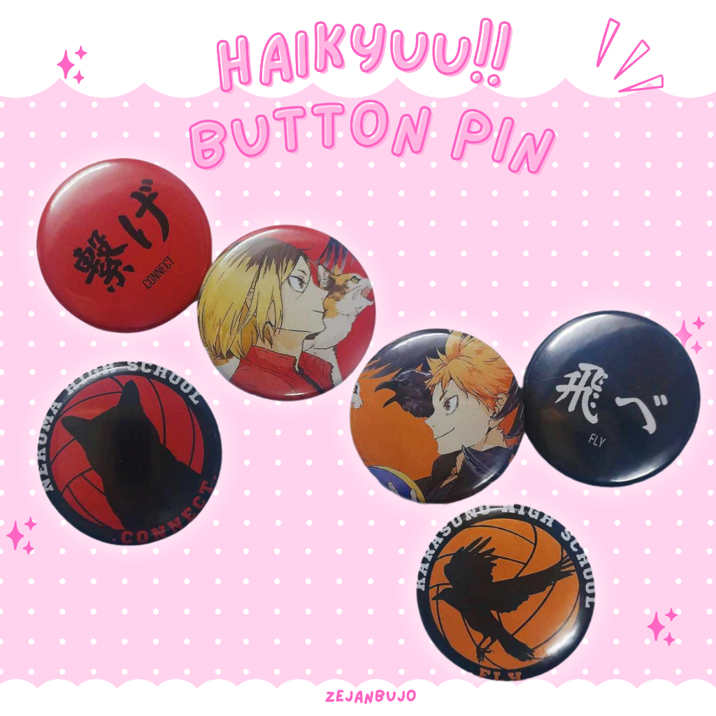 Haikyuu!! Button Pins｜Karasuno ｜Nekoma｜Anime ｜Haikyuu | Shopee Philippines
