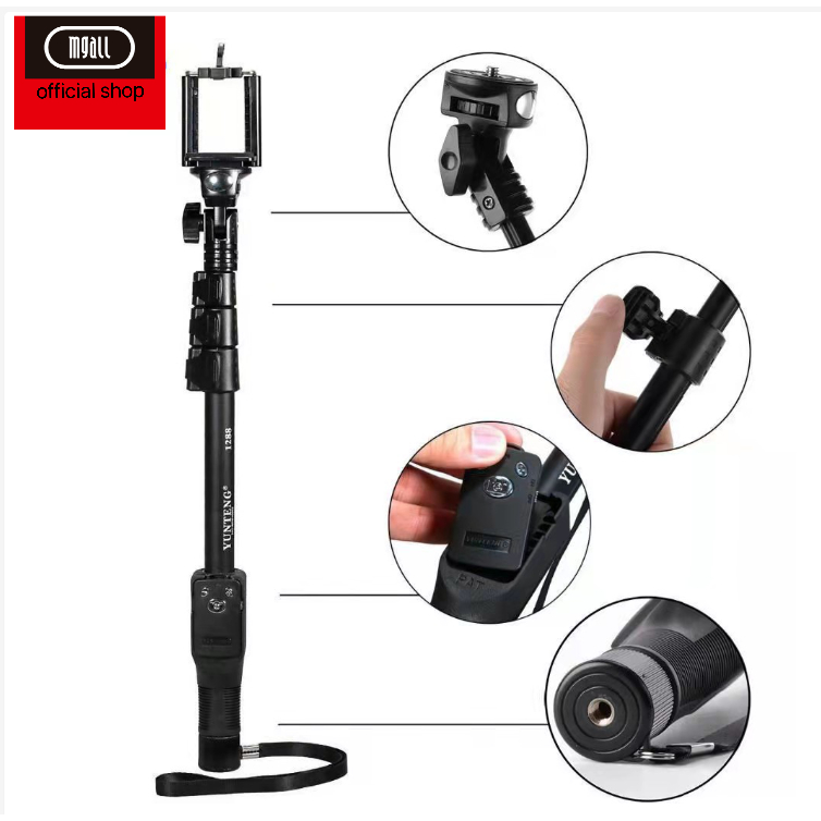 MGALL 1288 Selfie Monopod Yunteng YT 1288 Professional Selfie Stick ...